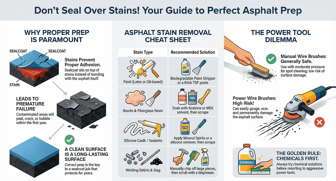 How to Remove Stains from Asphalt : Paint, Bondo, and More